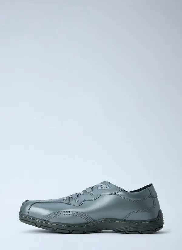 Dr. Martens Aurix 5i Gunmetal Satin Finish Leather Lace Ups