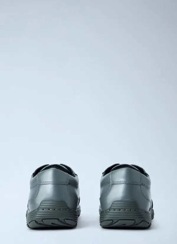 Dr. Martens Aurix 5i Gunmetal Satin Finish Leather Lace Ups