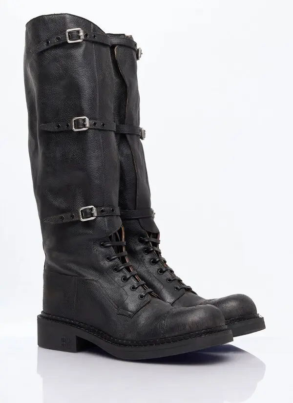 Miu Miu High Leather Boots