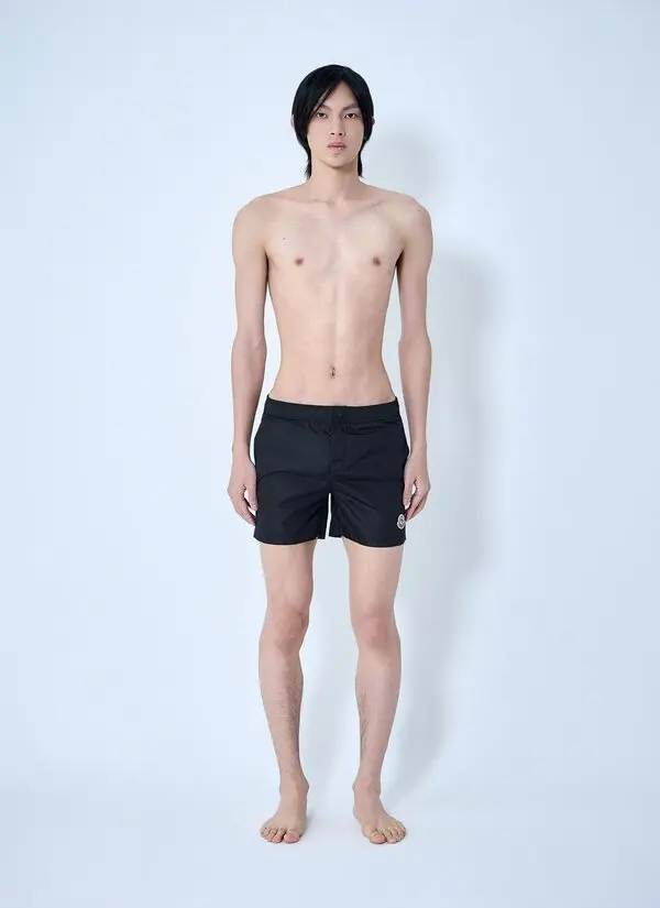 Moncler Elastic Waist Swim Shorts