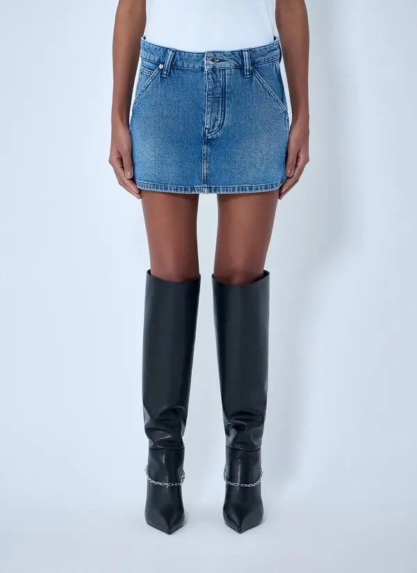 Alexander Wang Denim Mini Skirt - Blue