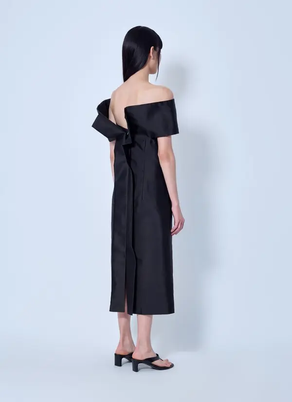 JIL SANDER Off-shoulder Midi Dress