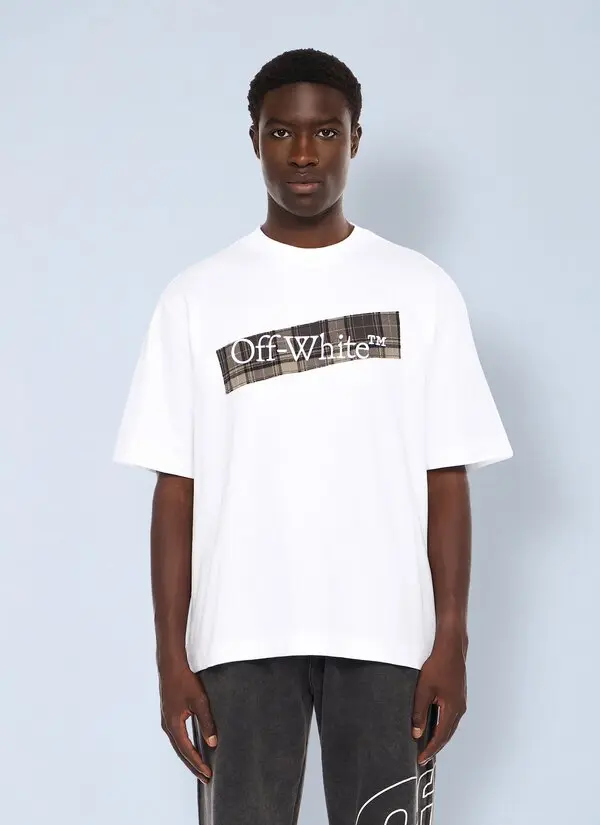 Off-White Flannel Diagonal Skate Logo T-shirt - White