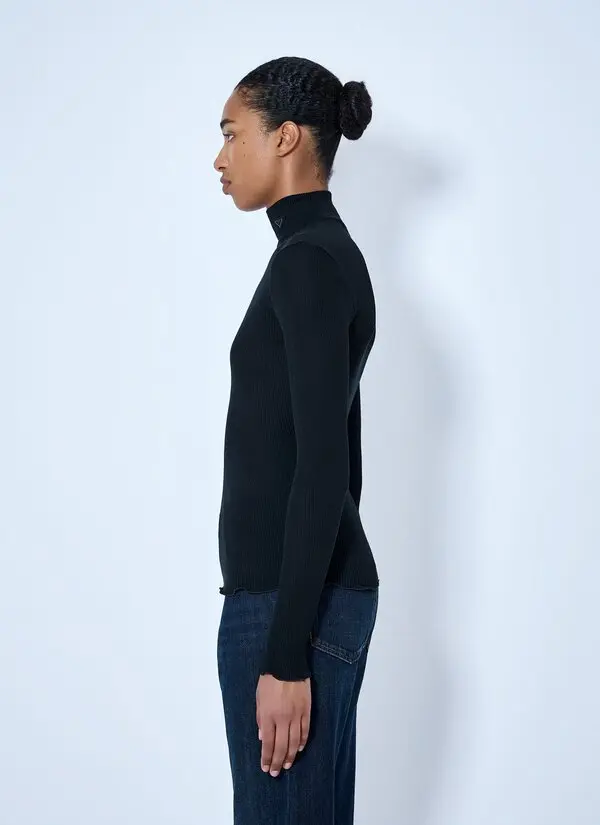 Prada Ribbed Turtleneck Top