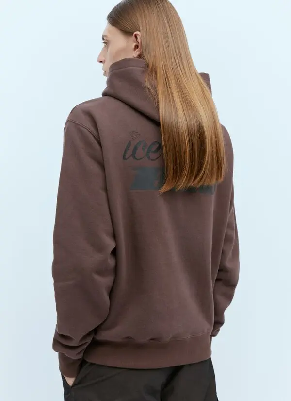 ICE & TECHNO Ice'n Logo Print Hooded Sweatshirt