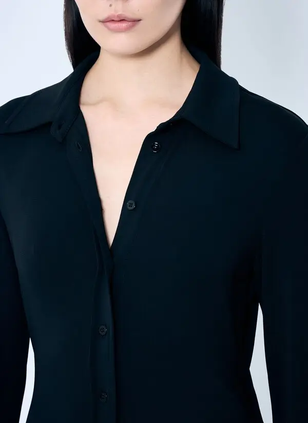 Sportmax Crepe Jersey Shirt Dress