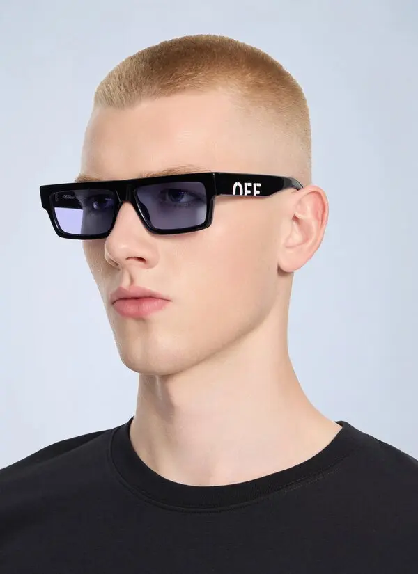 Off-White Montgomery Light Purple Lens Sunglasses - Black