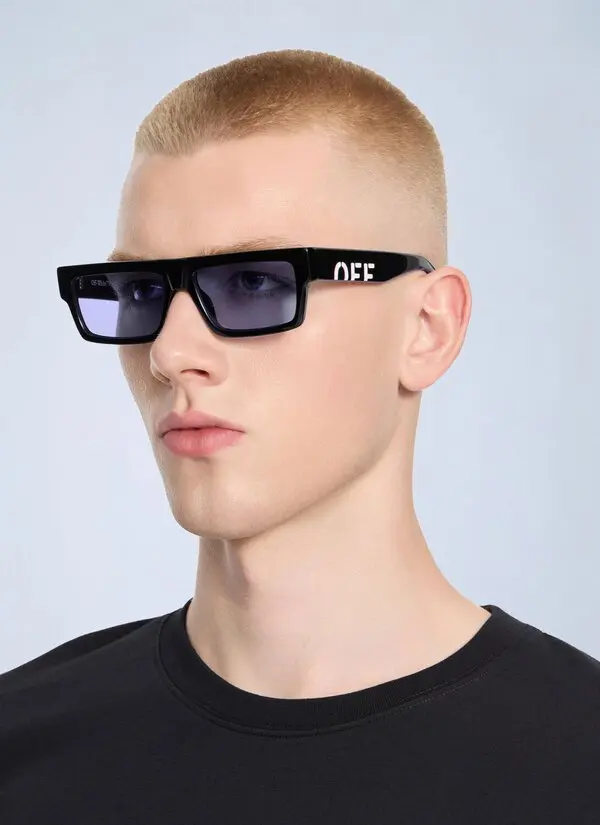 Off-White Montgomery Light Purple Lens Sunglasses - Black
