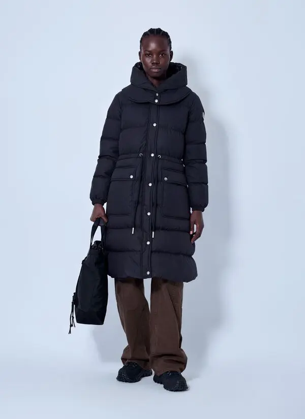 Moncler Pic Hooded Long Down Coat