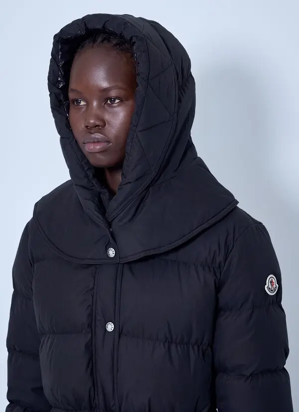 Moncler Pic Hooded Long Down Coat