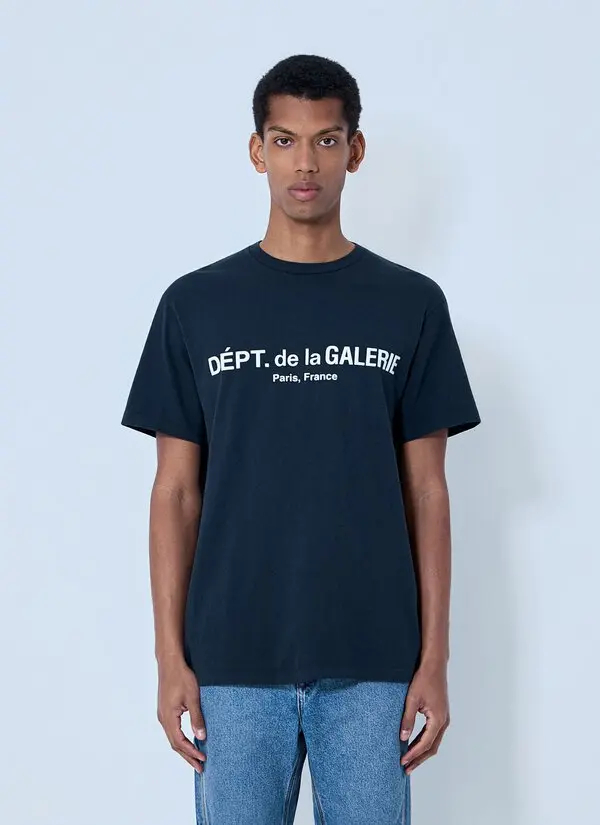 GALLERY DEPT. Logo Print Cotton T-shirt - Black