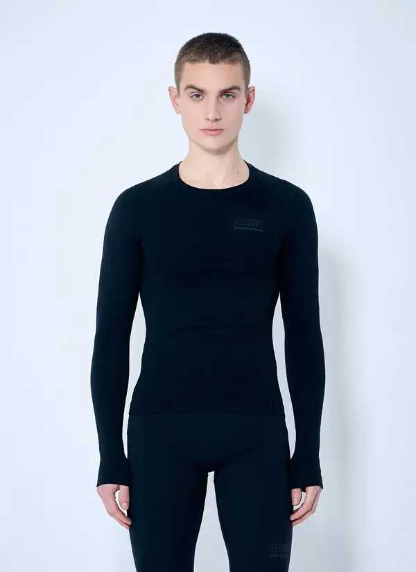 MM6 MAISON MARGIELA X SALOMON Textured Long-sleeved Top - Black