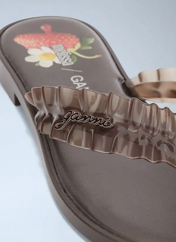 GANNI X MELISSA Ruffled Strap Flip Flops