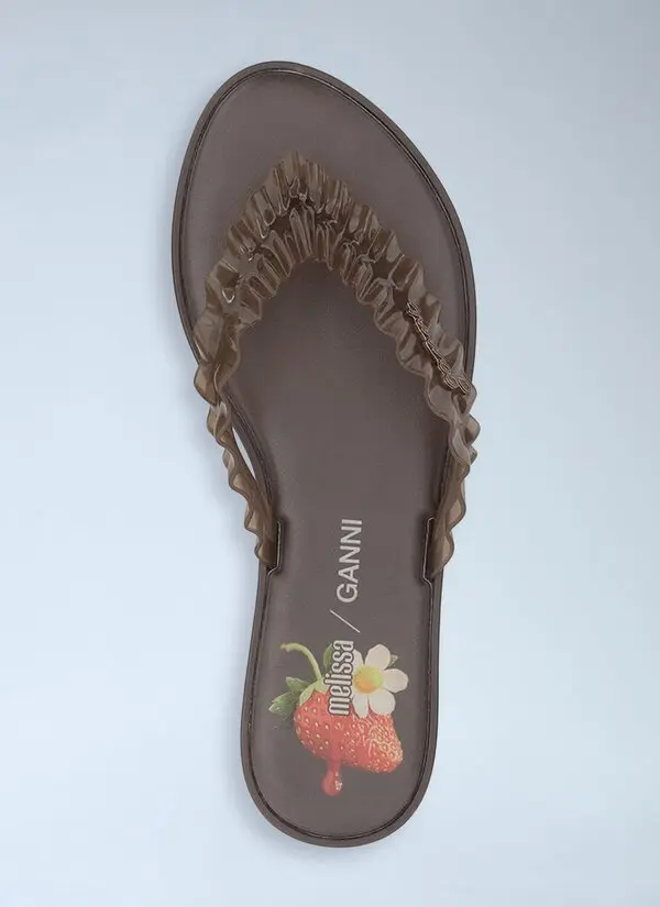 GANNI X MELISSA Ruffled Strap Flip Flops