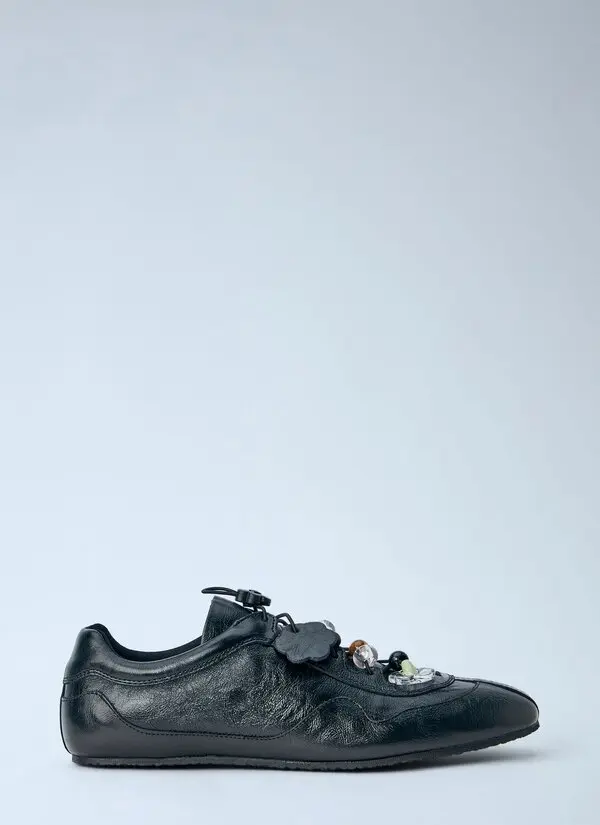 Cecilie Bahnsen Blaise Leather Sneakers - Black