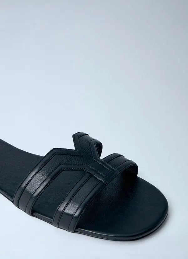 Saint Laurent Mabrouka Leather Sandals