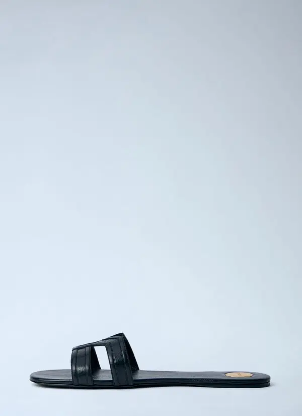 Saint Laurent Mabrouka Leather Sandals