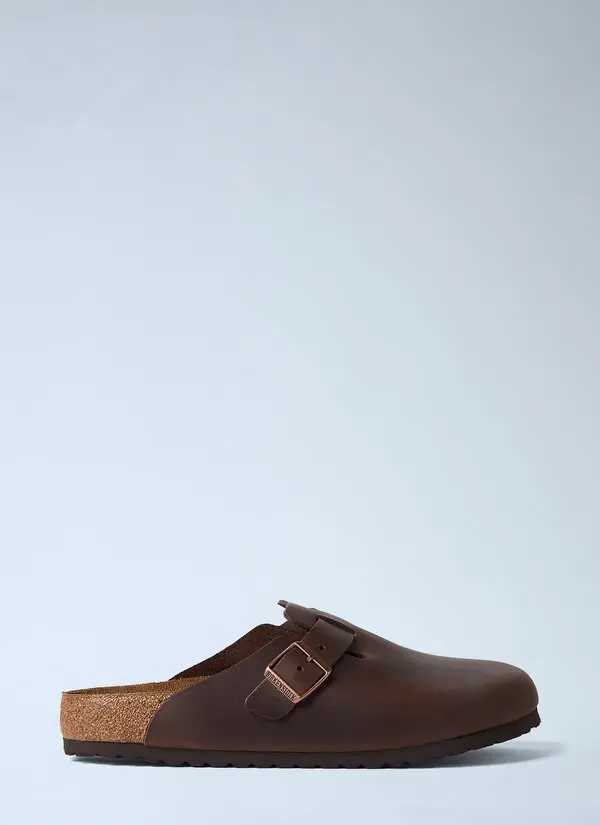 BIRKENSTOCK Boston Oiled Leather Mules - Brown