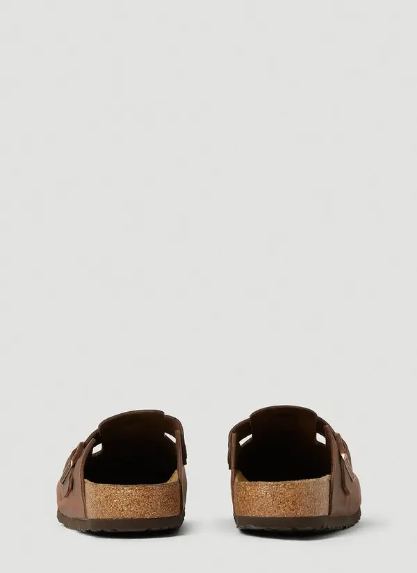 BIRKENSTOCK Boston Oiled Leather Mules - Brown
