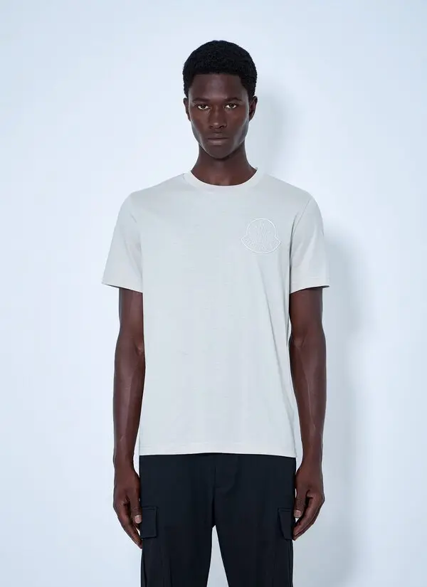 Moncler Cotton Jersey Logo T-shirt - Grey