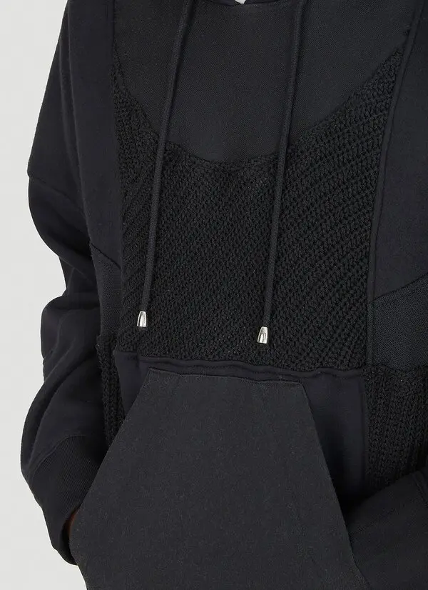 DRX FARMAXY FOR LN-CC Upcycled Crochet Hooded Sweatshirt