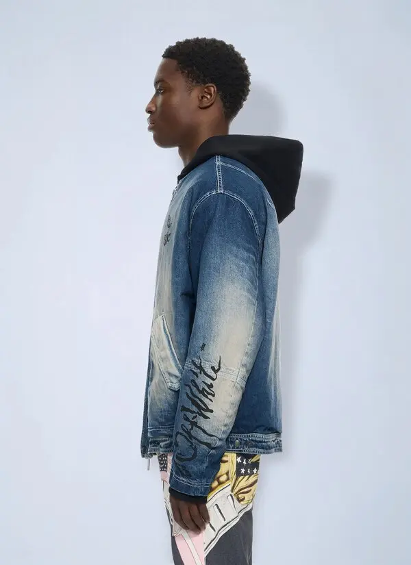 Off-White Cherry Jers Hoodie Den Jkt