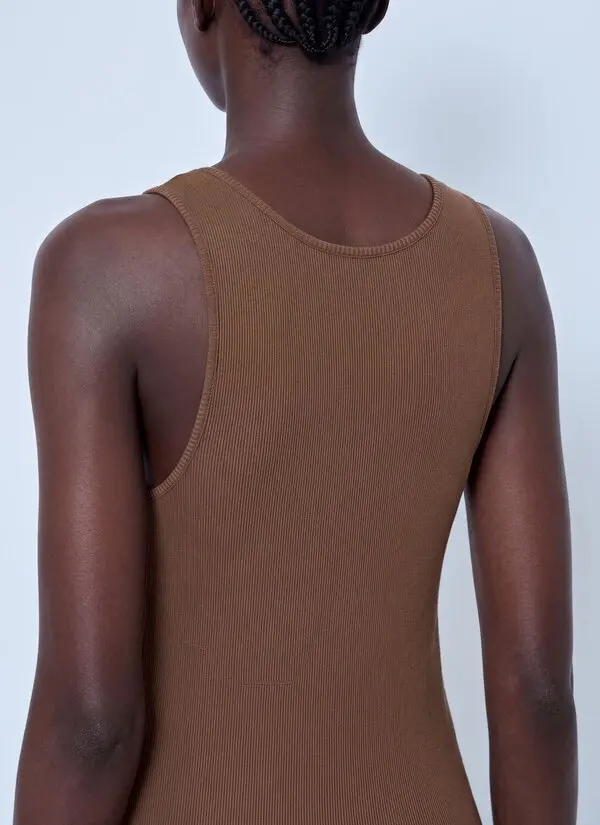 Saint Laurent Cassandre Tank Top - Brown