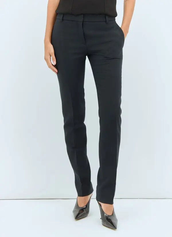 TOTEME Low-waist Slim Pants - Black