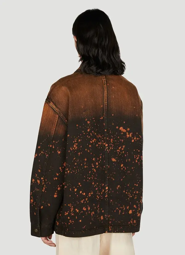 Guess Splattered Denim Chore Jacket