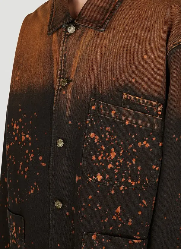 Guess Splattered Denim Chore Jacket