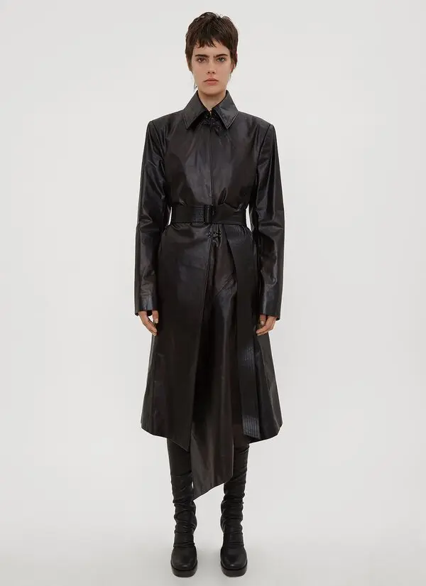 OLIVER THEYSKENS Tailored Leather Coat