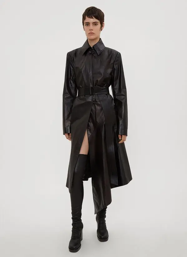 OLIVER THEYSKENS Tailored Leather Coat
