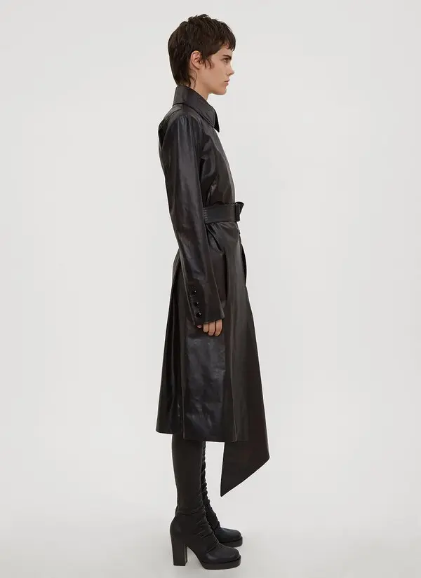 OLIVER THEYSKENS Tailored Leather Coat
