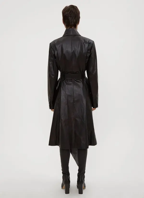 OLIVER THEYSKENS Tailored Leather Coat