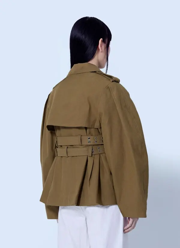 GANNI Workwear Canvas Short Peplum Jacket
