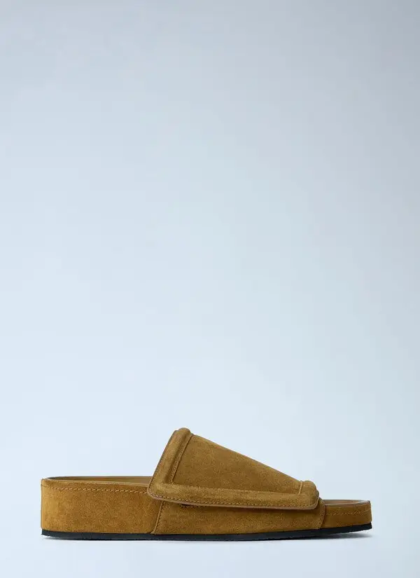 Phoebe Philo Suede Chunky-sole Slide Sandals
