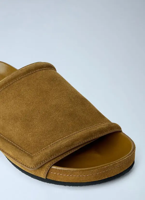 Phoebe Philo Suede Chunky-sole Slide Sandals