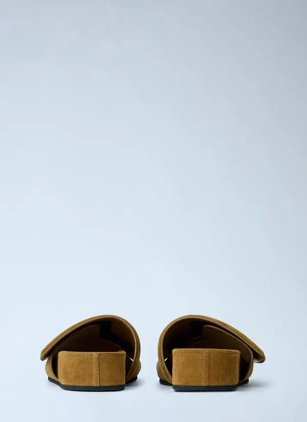 Phoebe Philo Suede Chunky-sole Slide Sandals