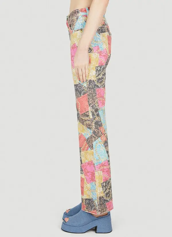 Guess Printed Flared Jeans