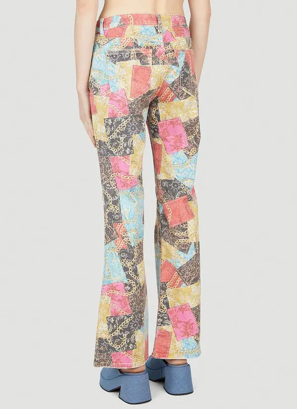 Guess Printed Flared Jeans
