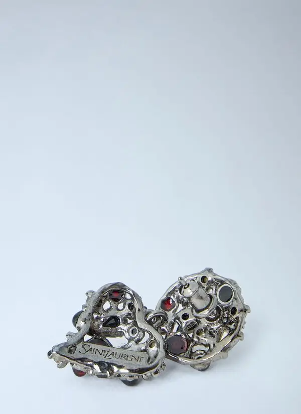 Saint Laurent Mini Favorite Heart Earrings