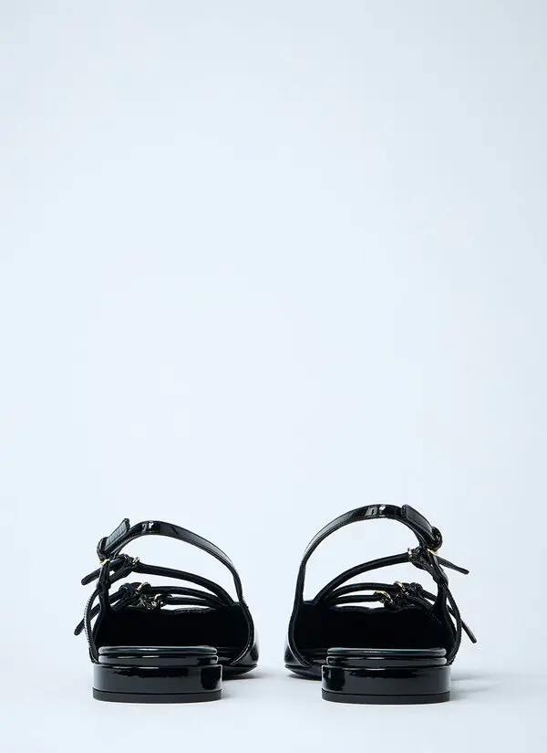 Miu Miu Patent Leather Slingback Ballerina Flats