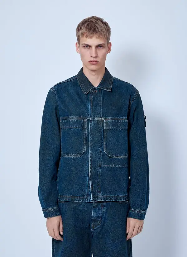 Stone Island Denim Jacket - Blue