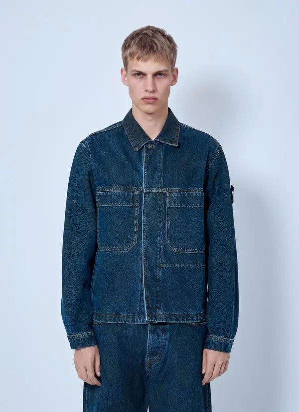 Stone Island Denim Jacket - Blue