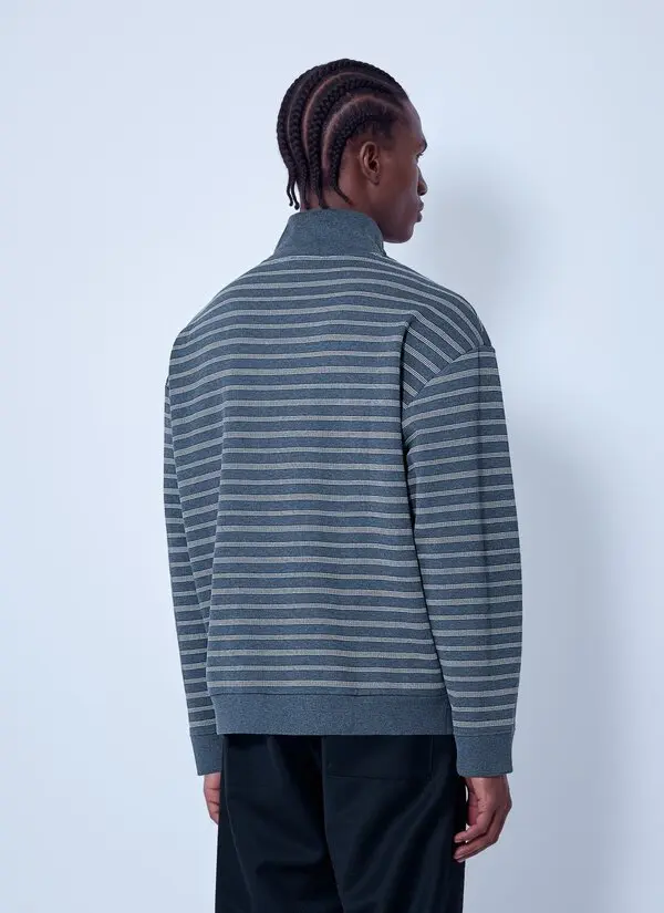 Miu Miu Striped Cotton Fleece Jacket