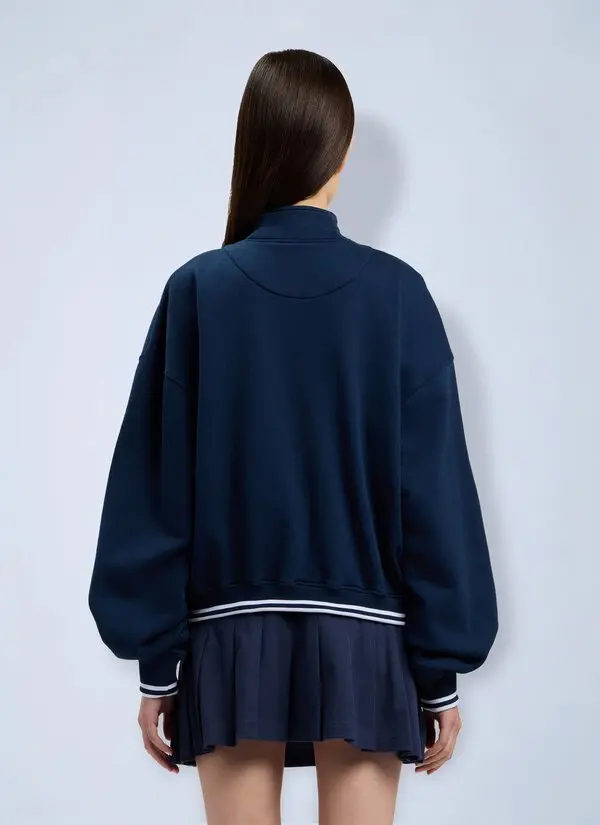 Palm Angels Classic Logo Half-zip Sweatshirt