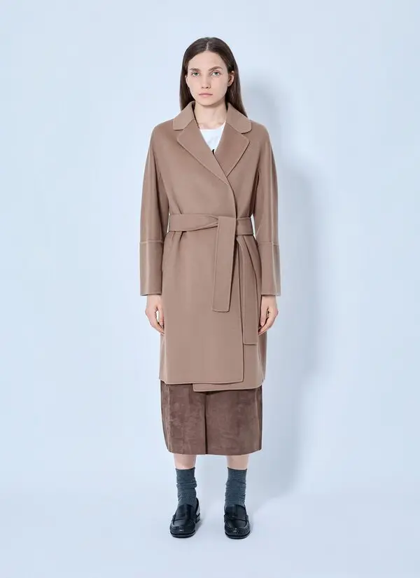 Max Mara Belted Wool-blend Coat - Camel
