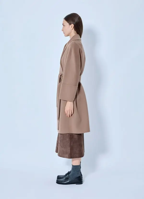 Max Mara Belted Wool-blend Coat - Camel