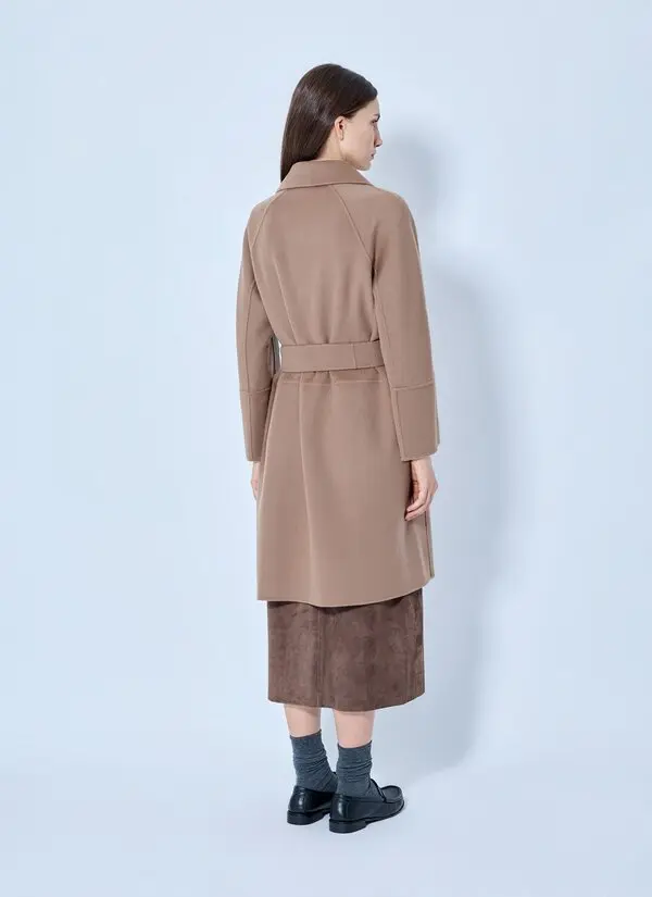 Max Mara Belted Wool-blend Coat - Camel
