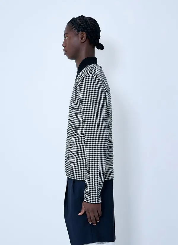 JIL SANDER Houndstooth Zip-up Shirt